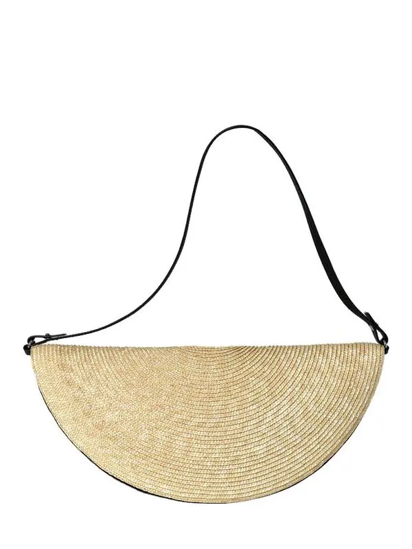 Cos Soleil Straw Clutch - Beige