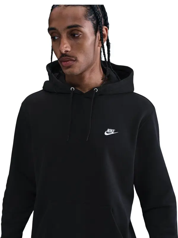 Nike Club Pullover Fleece Hoodie - Black