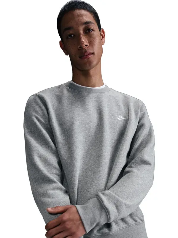 Nike Club Fleece Crew - Grey