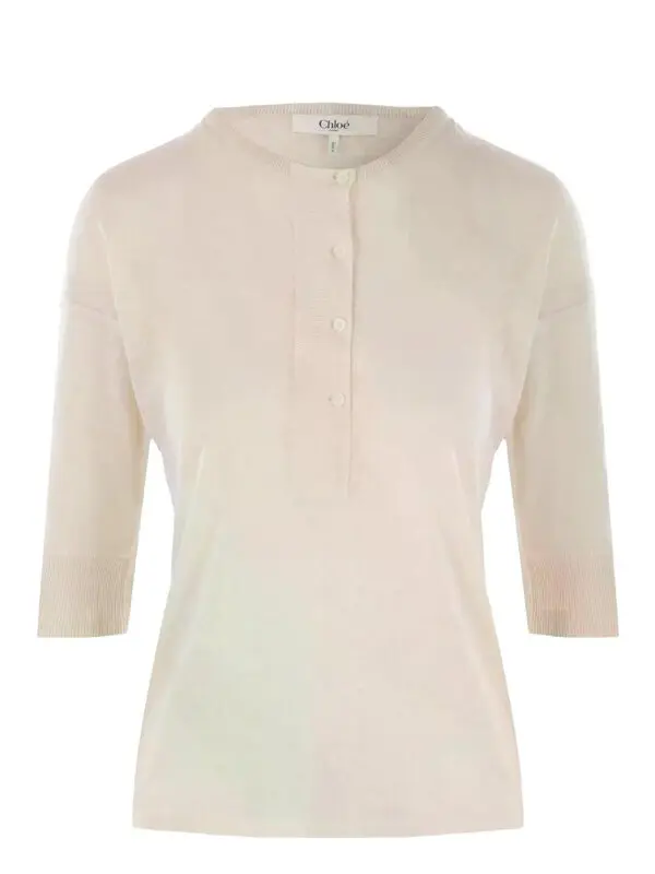 Chloé Henley Top - Neutrals