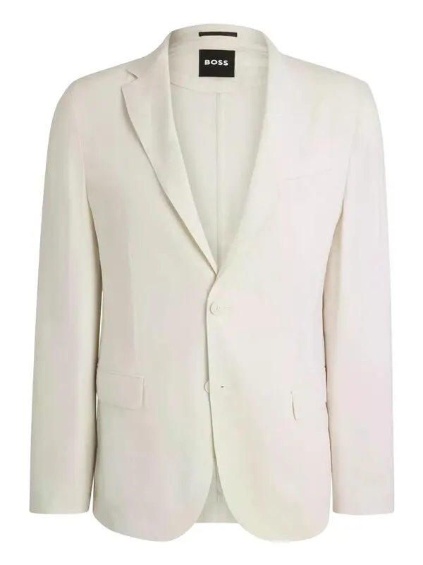 BOSS Linen-blend Blazer - Neutrals