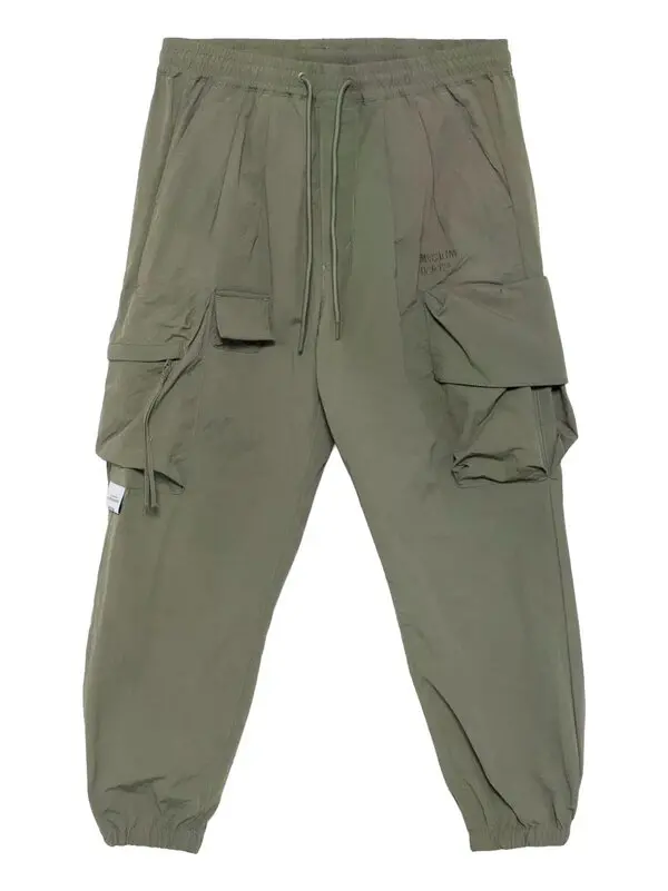 MUSIUM DIV. Logo-embroidered Cargo Trousers - Green
