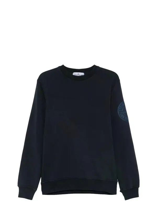 Stone Island Compass-embroidered Sweatshirt - Blue
