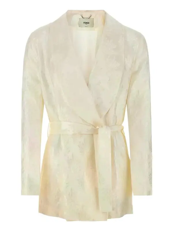 Fendi Silk Wrap Jacket - White