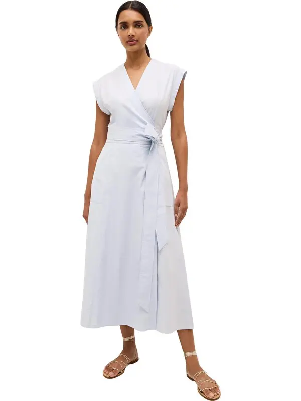 MARIE OLIVER Polly Wrap Dress - Arctic
