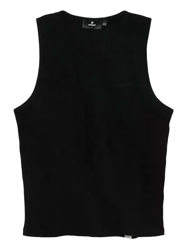 REPRESENT Waffle Tank Top - Black