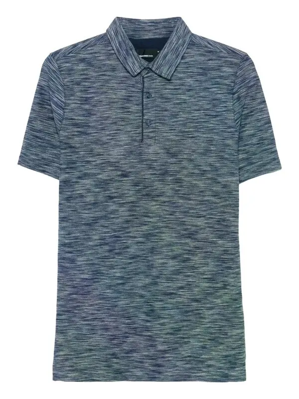 REMUS UOMO Mélange-effect Polo Shirt - Blue