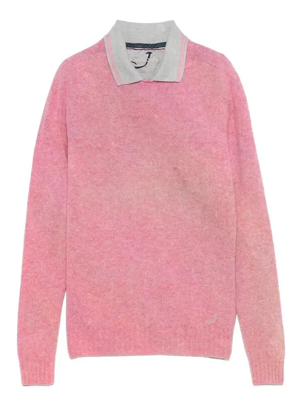 Jacob Cohen Wool Sweater And Polo Set - Pink