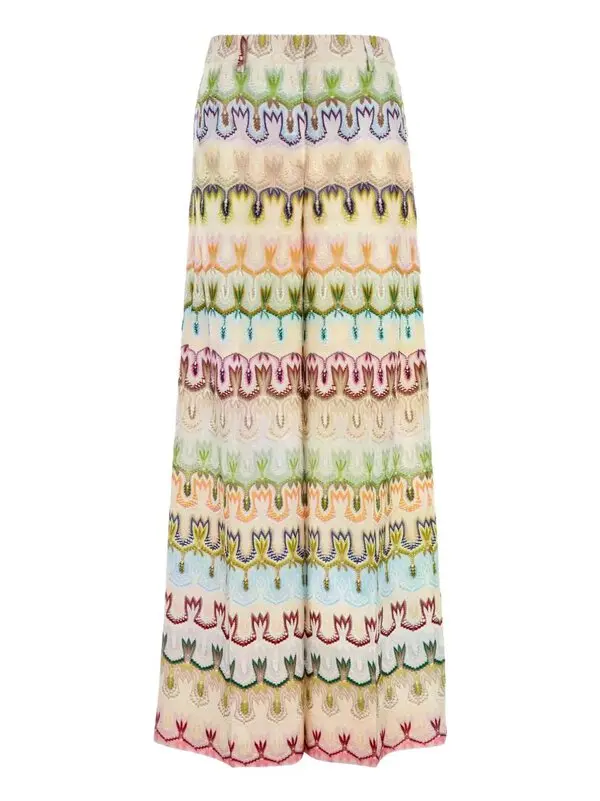 Missoni Embroidered Palazzo Trousers - Pink