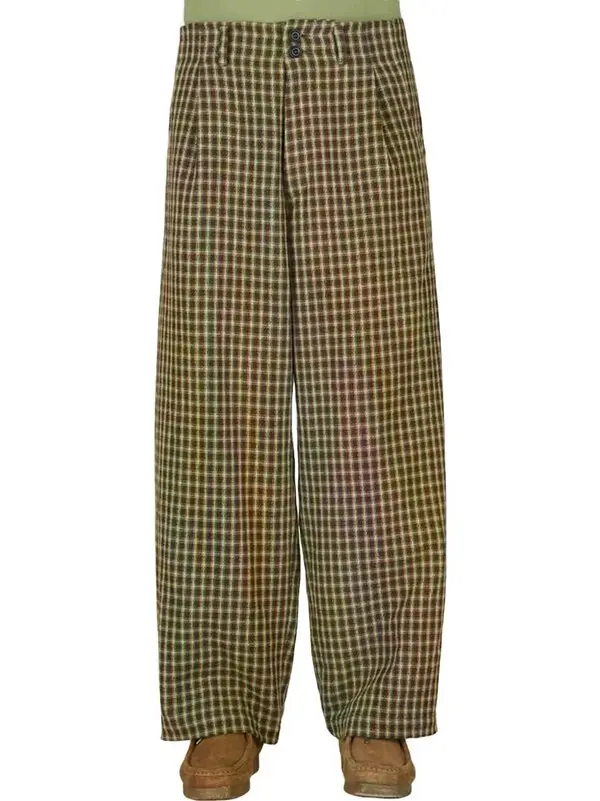 NICHOLAS DALEY Pleated Trousers - Brown