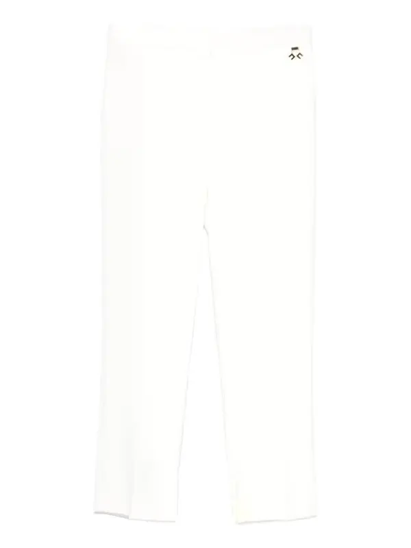 Elisabetta Franchi Lightweight Crepe Trousers - White