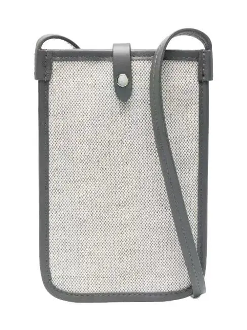 Kiton Debossed Cross Body Bag - Grey