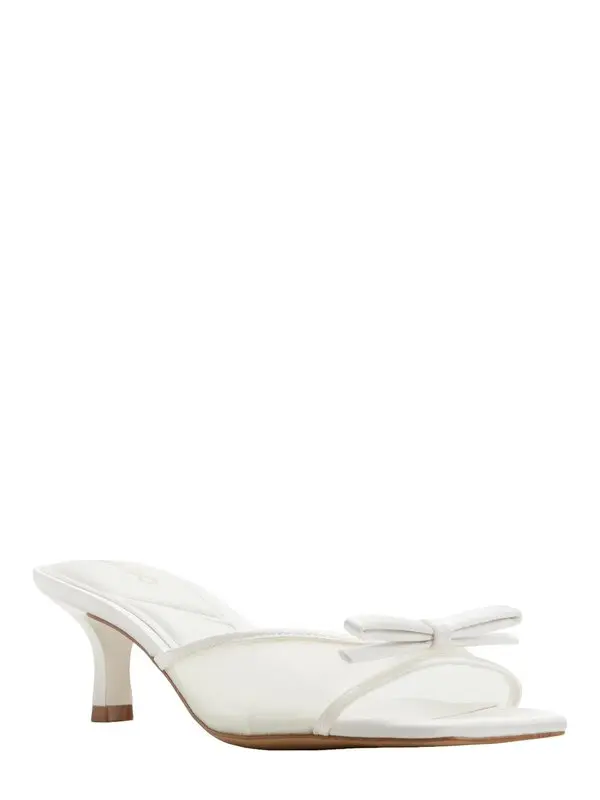 Aldo Begoniaa Kitten Heel Slide Sandal - White/bone