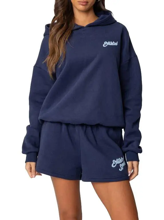 EDIKTED Sporty Hoodie - Navy