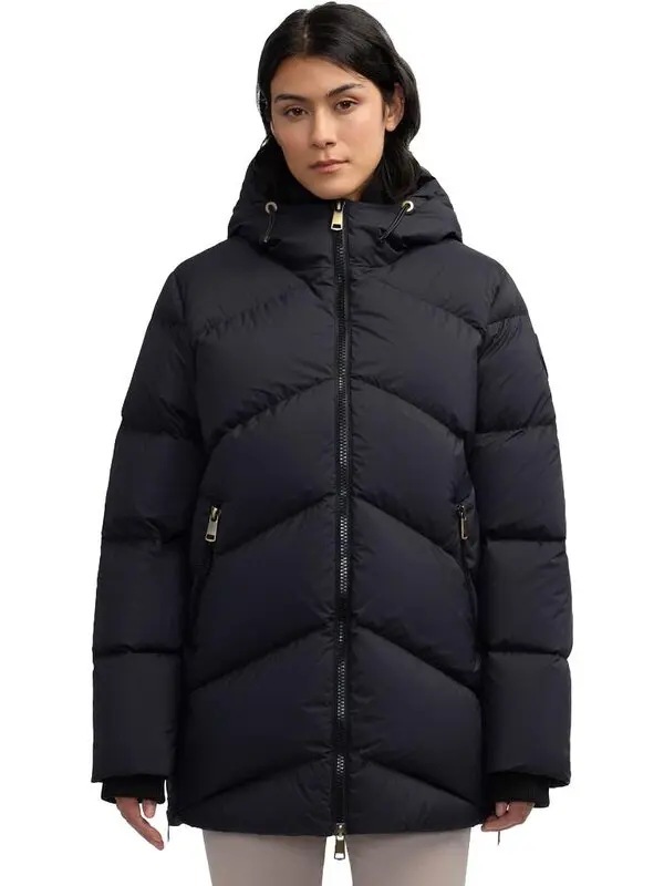 Pajar Fallon Boxy Inverted Chevron Quilted Puffer - Black