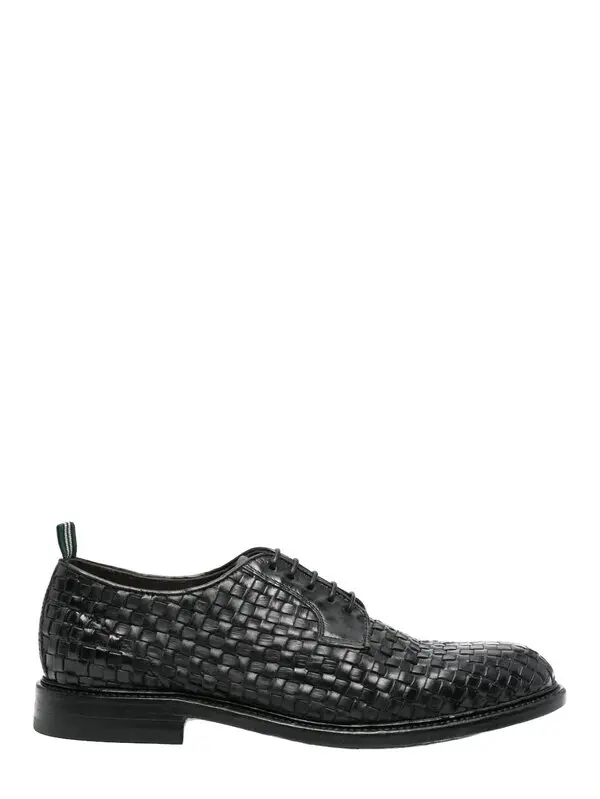 GREEN GEORGE Interwoven Derby Shoes - Black