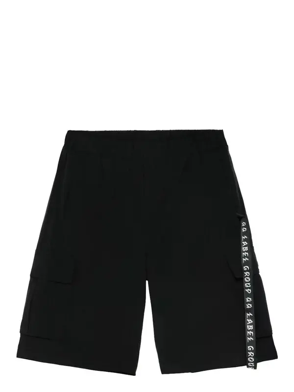 44 LABEL GROUP Drawstring Cargo Shorts - Black