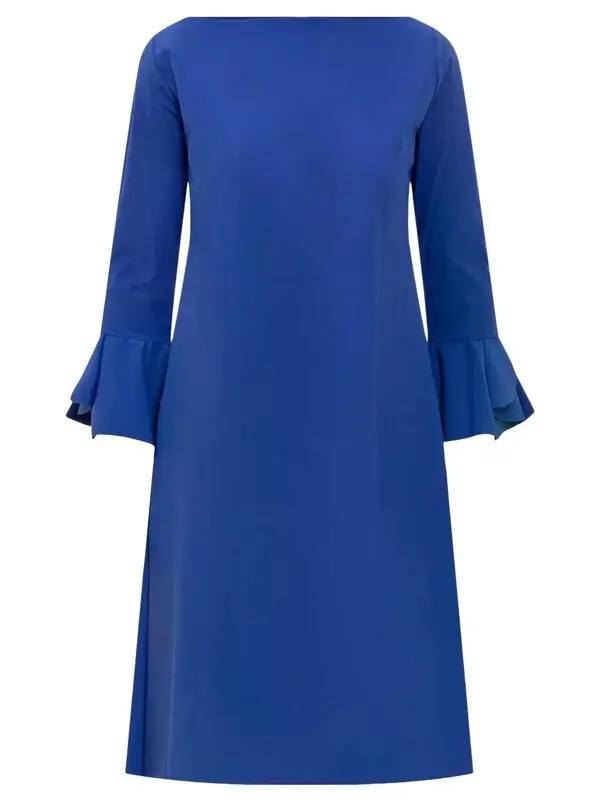 Chiara Boni La Petite Robe Ruffle-detail Midi Dress - Blue