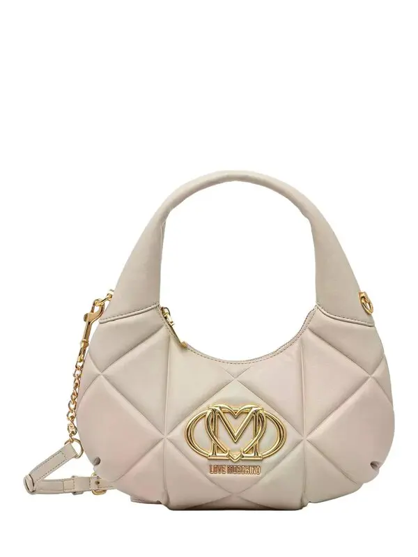 Moschino Logo-plaque Tote - Neutrals