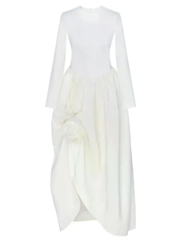 Sleeper Aurora Long-sleeve Dress - White