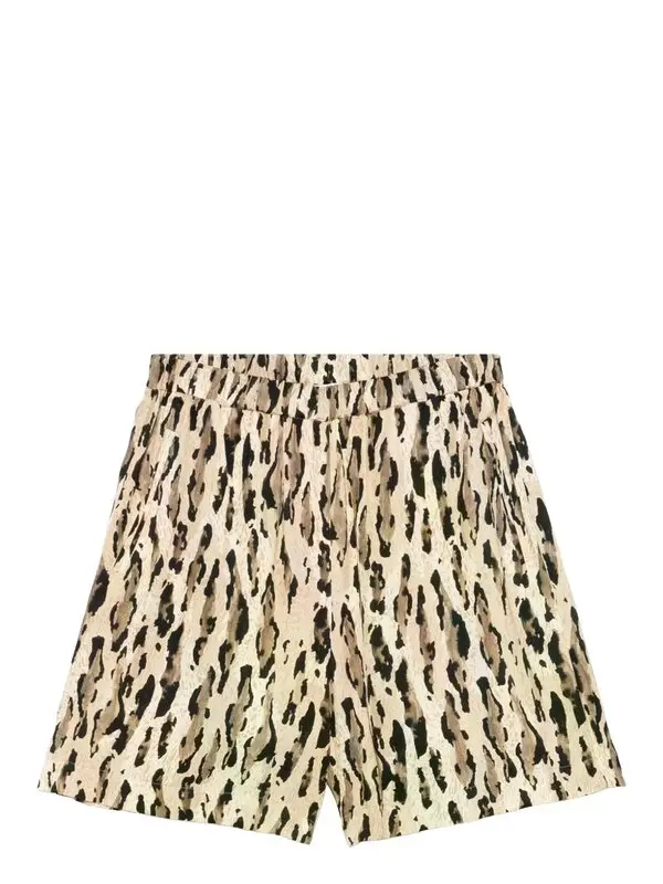 THE NINA STUDIO Animal-print Shorts - Neutrals