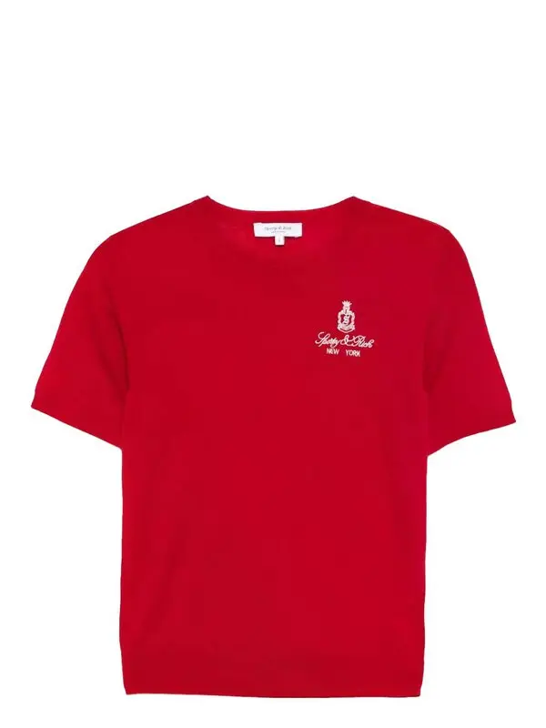 SPORTY & RICH Vedome Merino T-shirt - Red