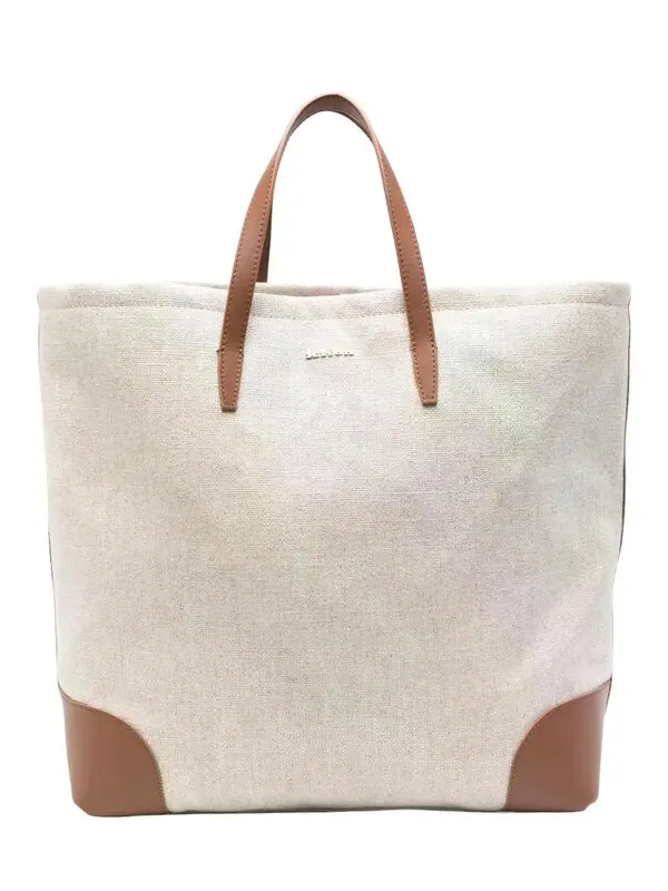Kiton Logo-lettering Tote Bag - Neutrals