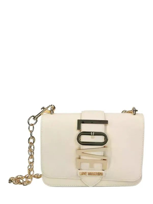 Moschino Logo-lettering Crossbody Bag - Neutrals