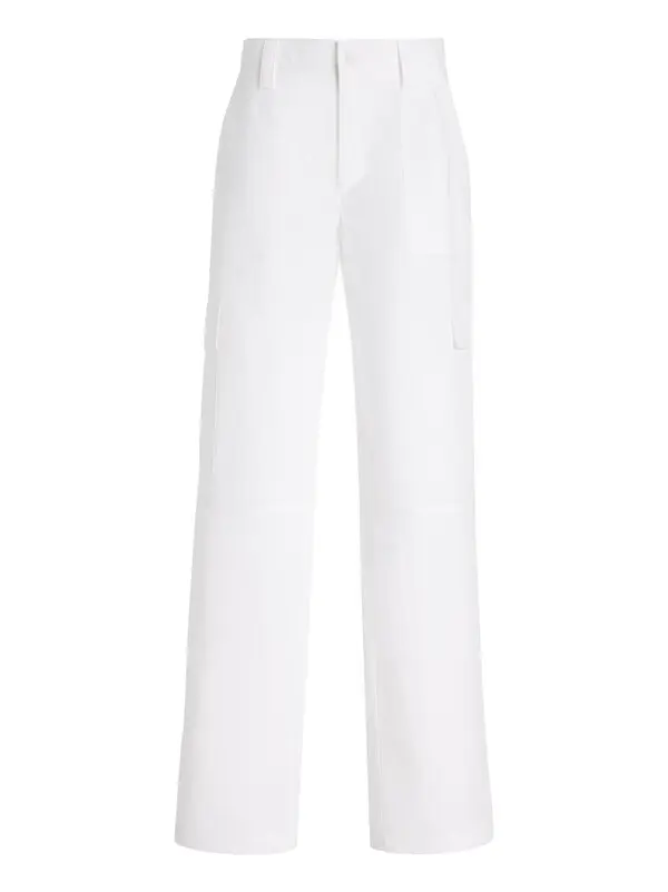 ALFIE Cargo Cotton Trousers - White