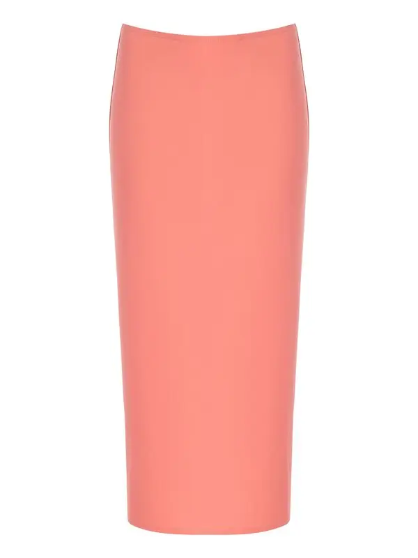 ALFIE Tube Rib-knit Midi Skirt - Pink