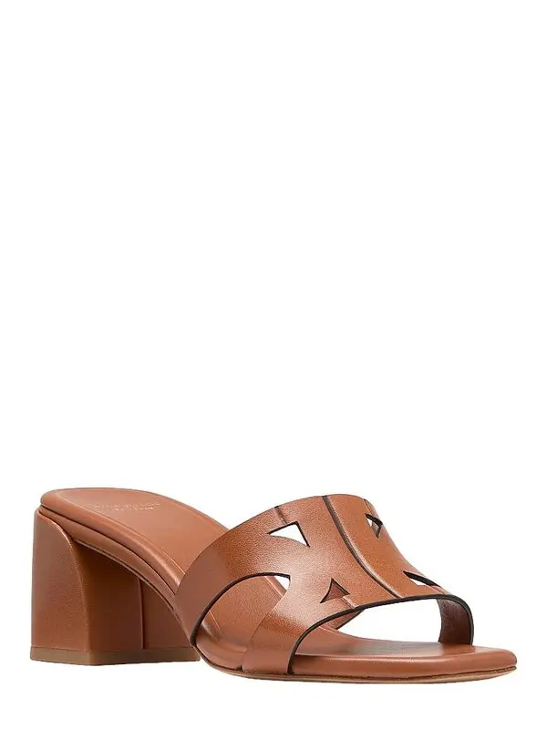 Kate Spade New York Double K Block Heel Sandals - Saddle