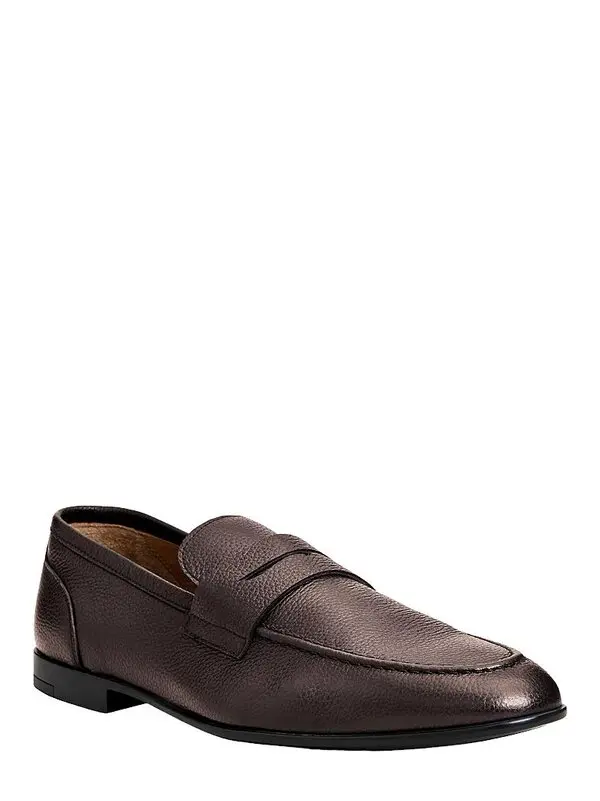 Bruno Magli Lastra Unlined Loafers - Brown Tumb