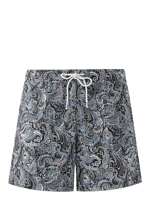 Eton Paisley Swim Shorts - Dark Blue