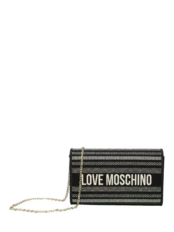 Moschino Logo-embroidered Crossbody Bag - Black