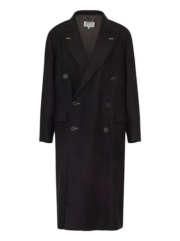 MAISON MARGIELA Four-stitch Overcoat - Black