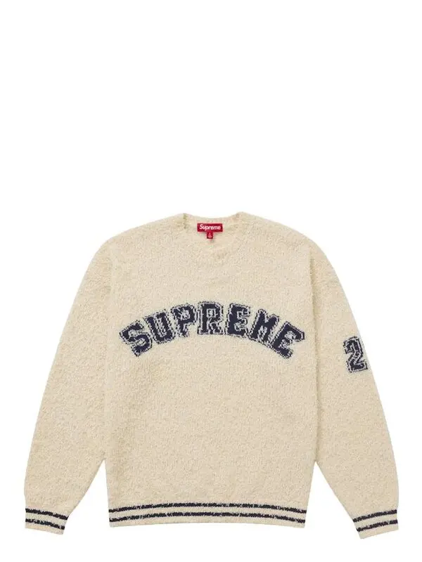 Supreme Textured Arc Knit Sweater - Cream