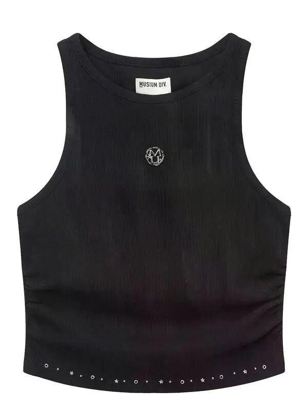 MUSIUM DIV. Ribbed Tank Top - Black