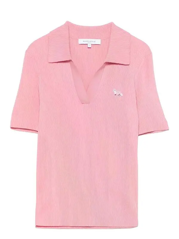 Maison Kitsuné Fox-motif T-shirt - Pink