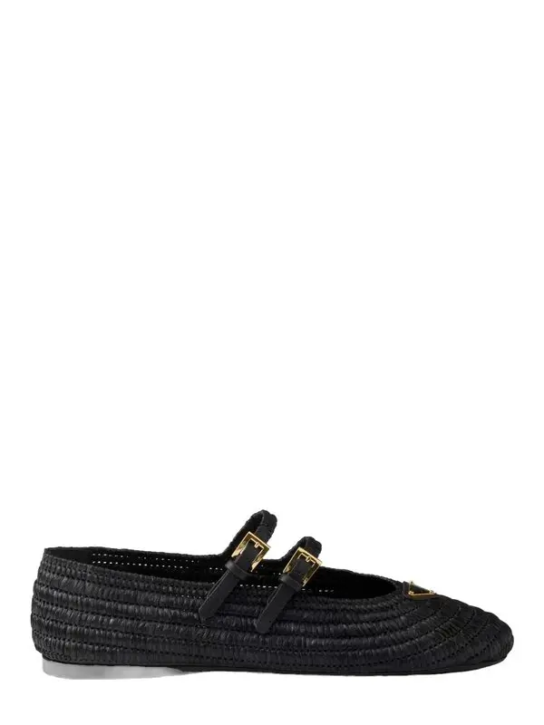 Prada Crochet Ballerinas - Black
