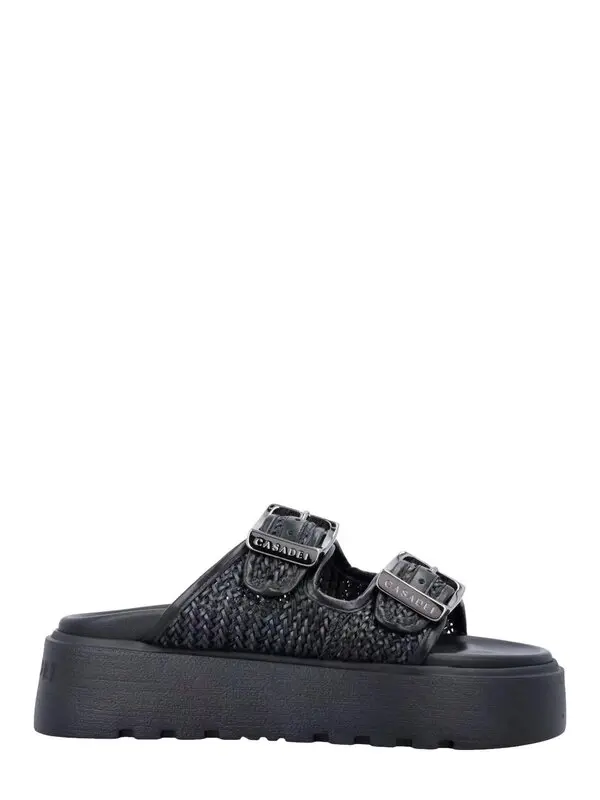 Casadei Birkly Platform Sandals - Black