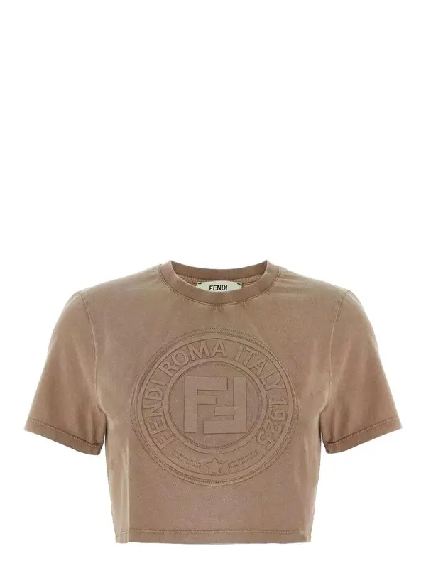 Fendi 3d Roma T-shirt - Brown