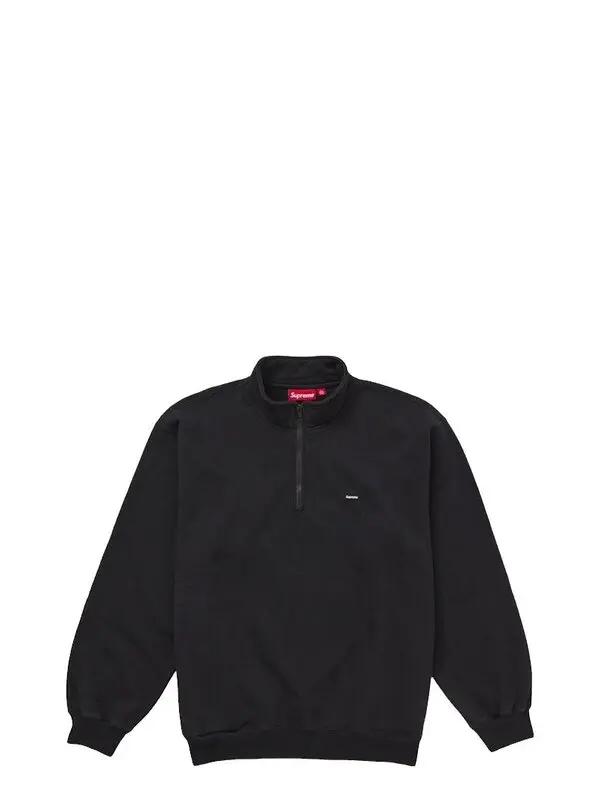 Supreme Small Box Half Zip Pullover - Black