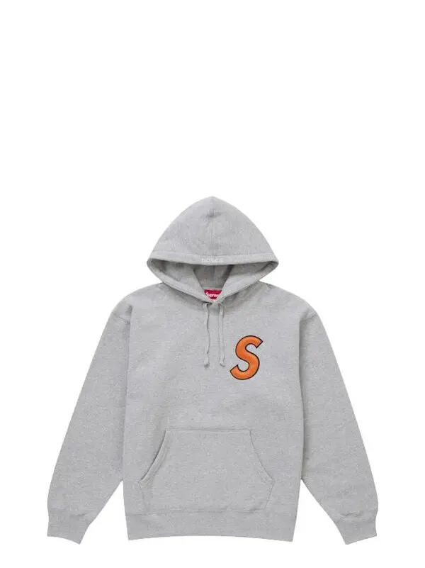 Supreme Logo Hooded Sweatshirt - Ash Grey