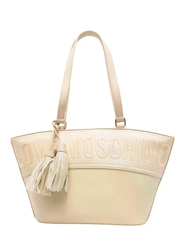 Moschino Tassel Detail Tote - Neutrals