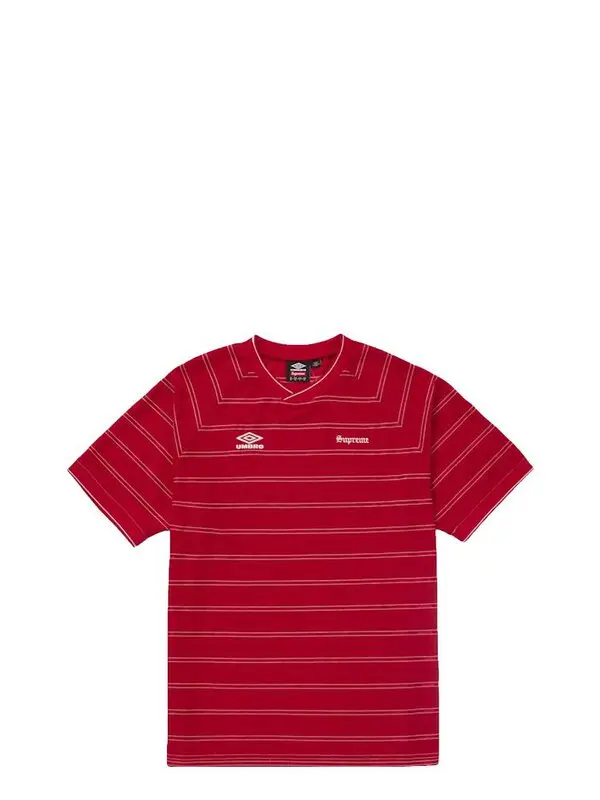 Supreme Umbro Stripe Soccer Jersey - Red