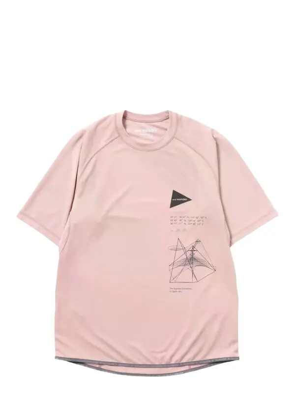 AND WANDER Graphic-print T-shirt - Pink