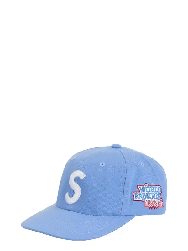 Supreme World Famous S Logo 6-panel Cap - Blue