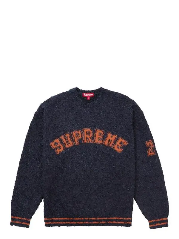 Supreme Textured Arc Sweater - Navy Blue