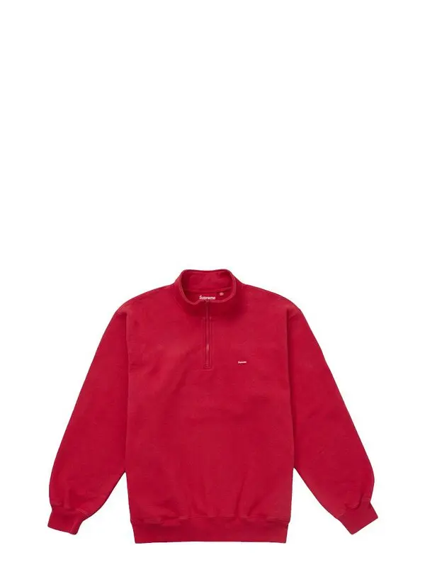 Supreme Small Box Half Zip Pullover - Red