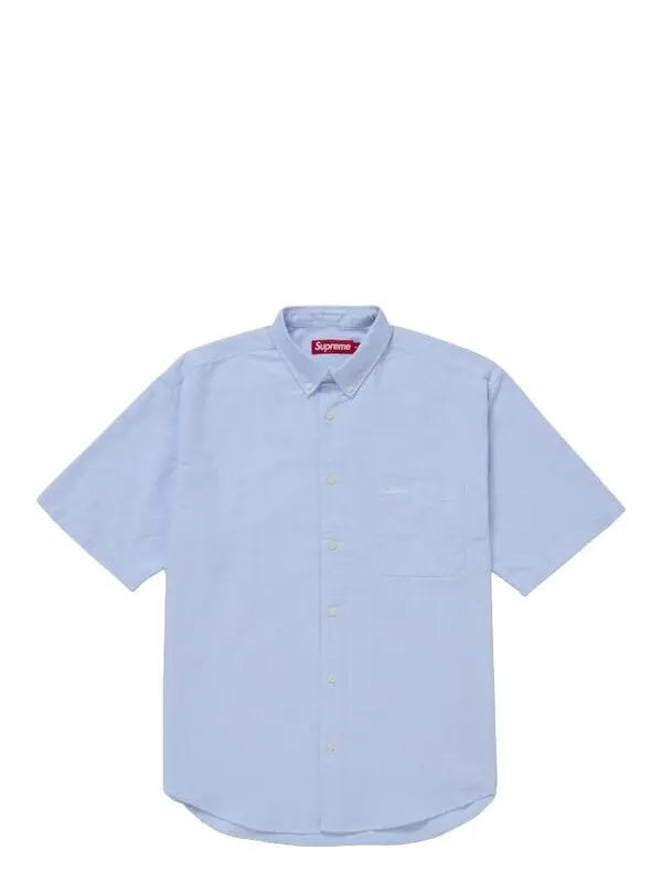 Supreme Loose Fit Oxford Short Sleeve Shirt - Light Blue